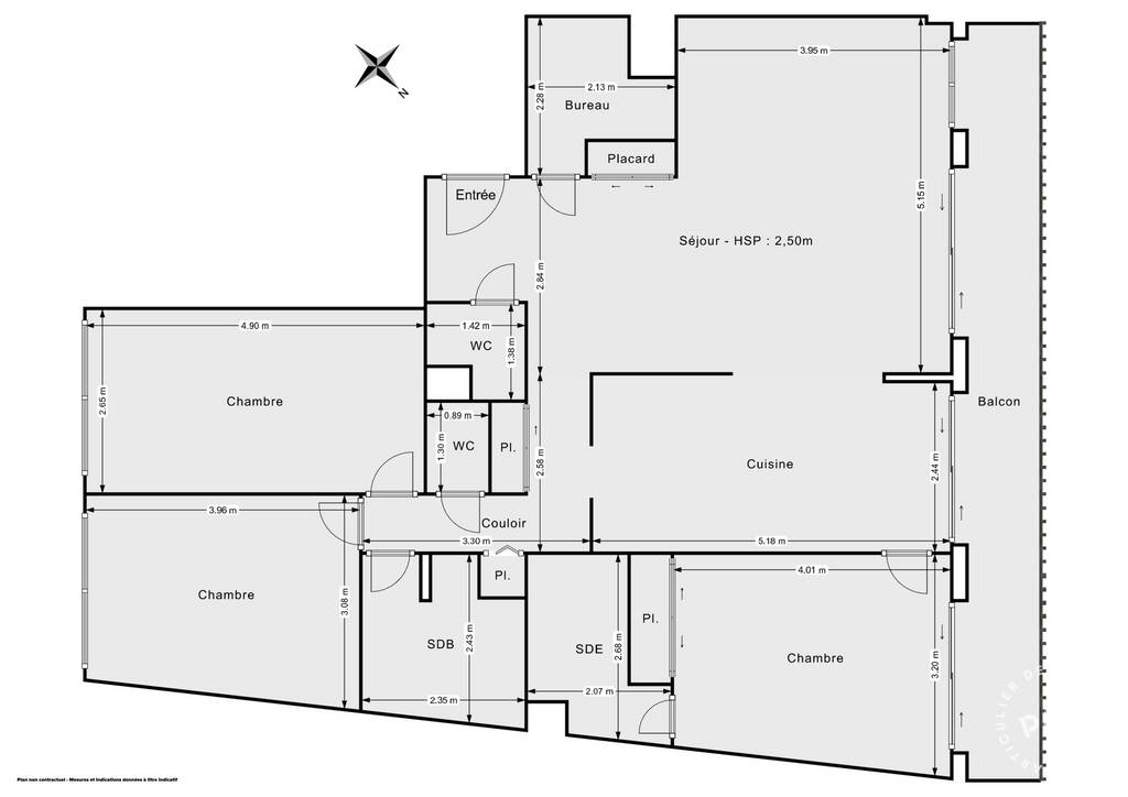 Vente appartement 4 pièces 98 m² Paris 19E - 98 m² - 970.000 ...